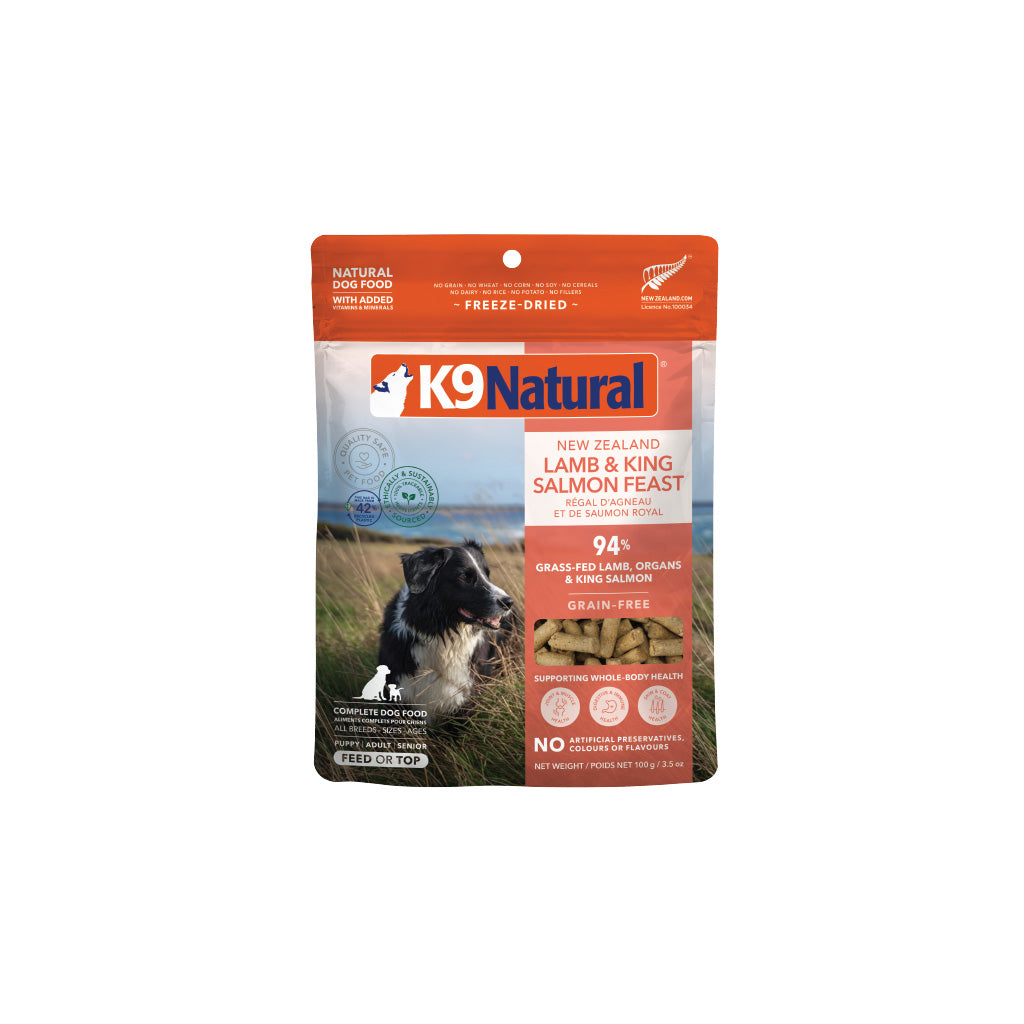 K9 Natural Freeze Dried Lamb & King Salmon Feast (100g) – The Burrow